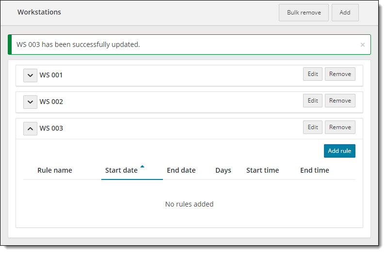 Add and edit workstation